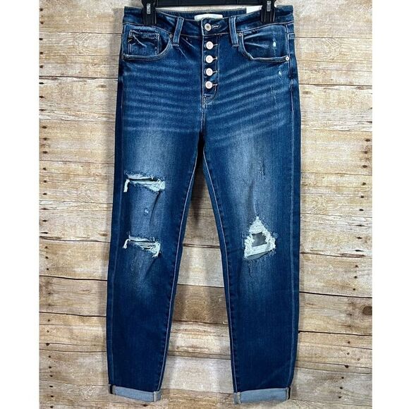 KanCan | Jeans | Kancan High Rise Relaxed Fit Distressed Roll Cuff ...